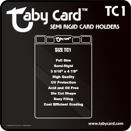 Taby Card™ TC1 and TC2 Semi Rigid Card Holders