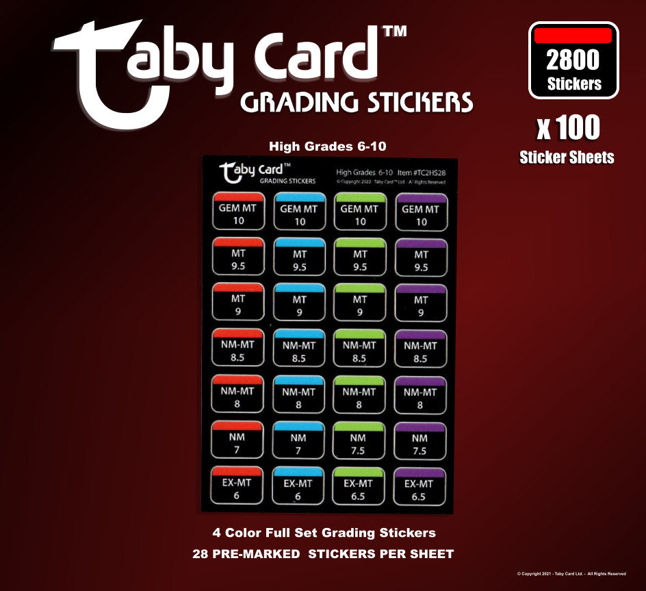 Taby Card™ TC2 2800 pc. High Grade(s) Sticker Set! x100 Sticker Sheets
